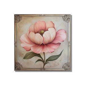 Ceramic Flower Accent Tiles Pink Floral Kitchen Backsplash Tile Floral ...