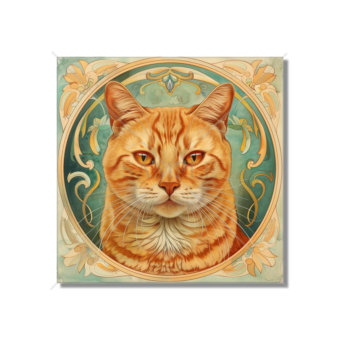 Orange Cat Ceramic Tile - Kitchen Backsplash and Bathroom Ceramic Tiles ...