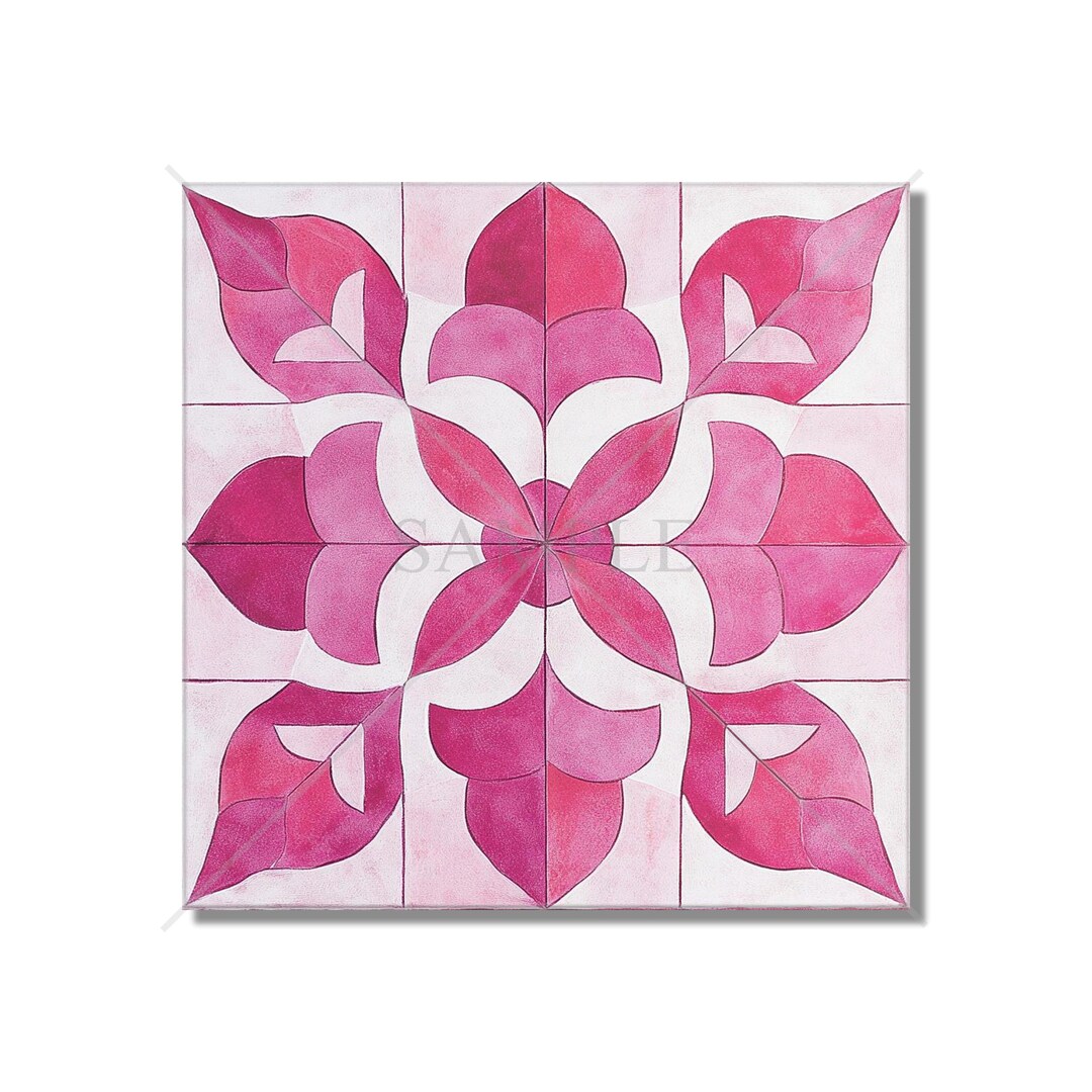 Bright Pink Ceramic Tile - Pink Kitchen Backsplash Tile - Unique Bright ...