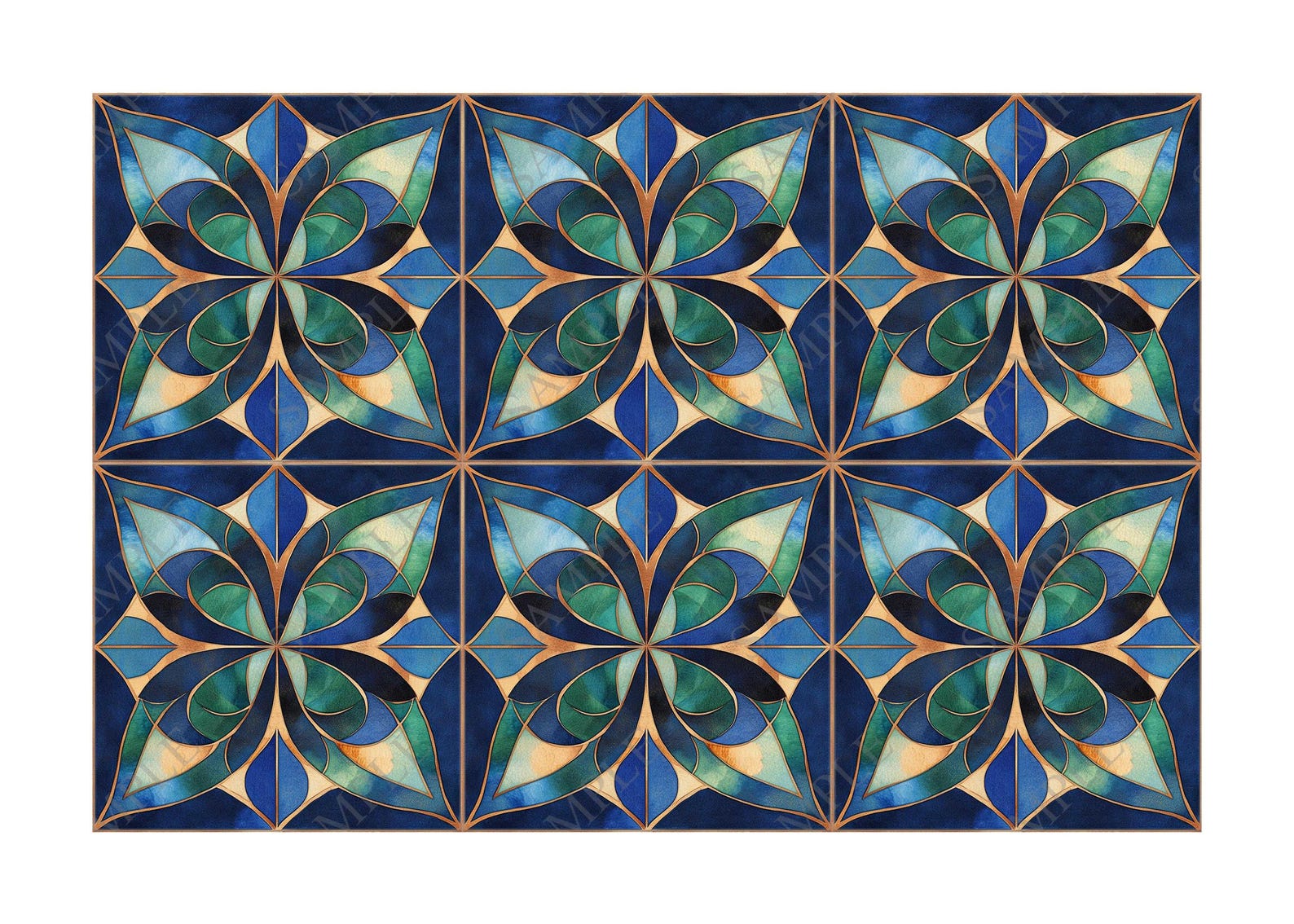 Modern Blue and Green Ceramic Tile - Design Kitchen Backsplash Tile ...