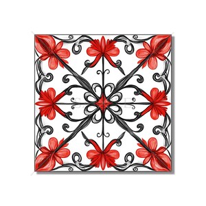 Red Black Decorative Ceramic Tile Unique Red Kitchen Backsplash Tile ...