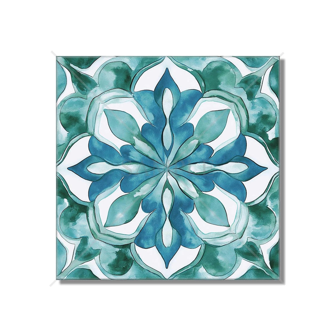 Ceramic Tile Blue Green Decorative Kitchen Tile Backsplash - Teal ...