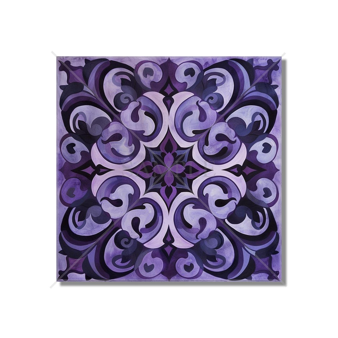 Dark Purple Ceramic Tile - Purple Kitchen Backsplash Tile - Purple ...