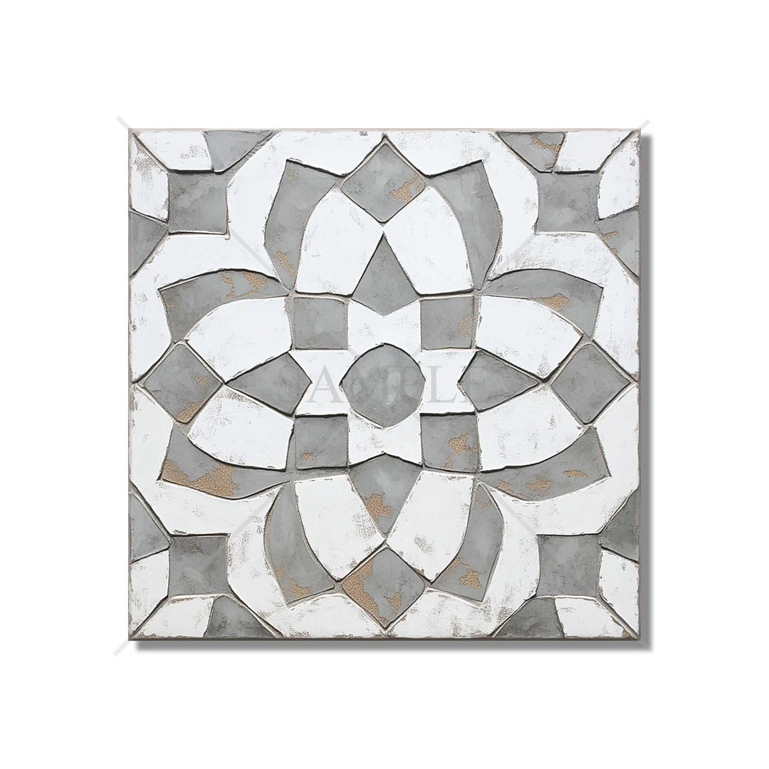 Grey and White Ceramic Tile - Unique Vintage Design Grey Kitchen ...