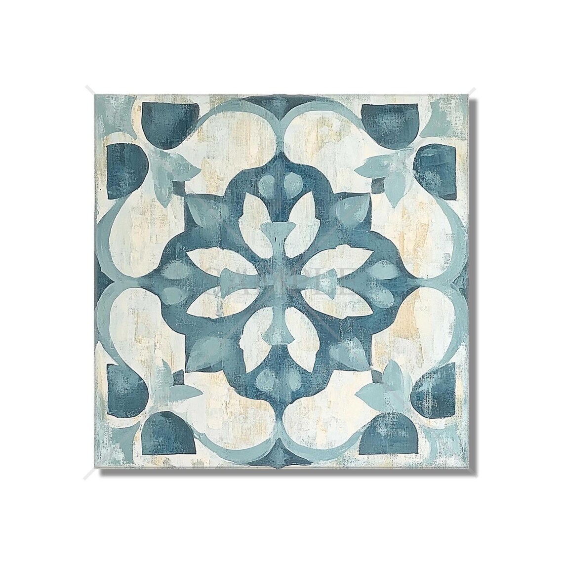Aged Blue Green Ceramic Tile Vintage Aged Design Tile Unique Patterned ...