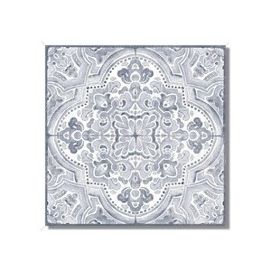 Blue Gray Patterned Ceramic Tile - Vintage Moroccan Tile Design ...