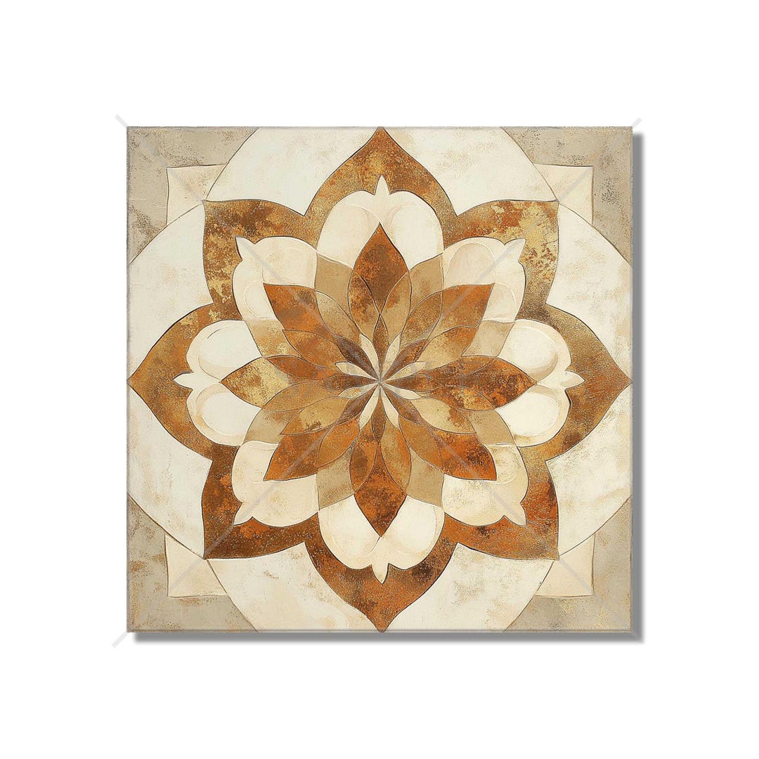 Aged Beige Copper Ceramic Tile - Vintage Aged Design Tile - Unique ...