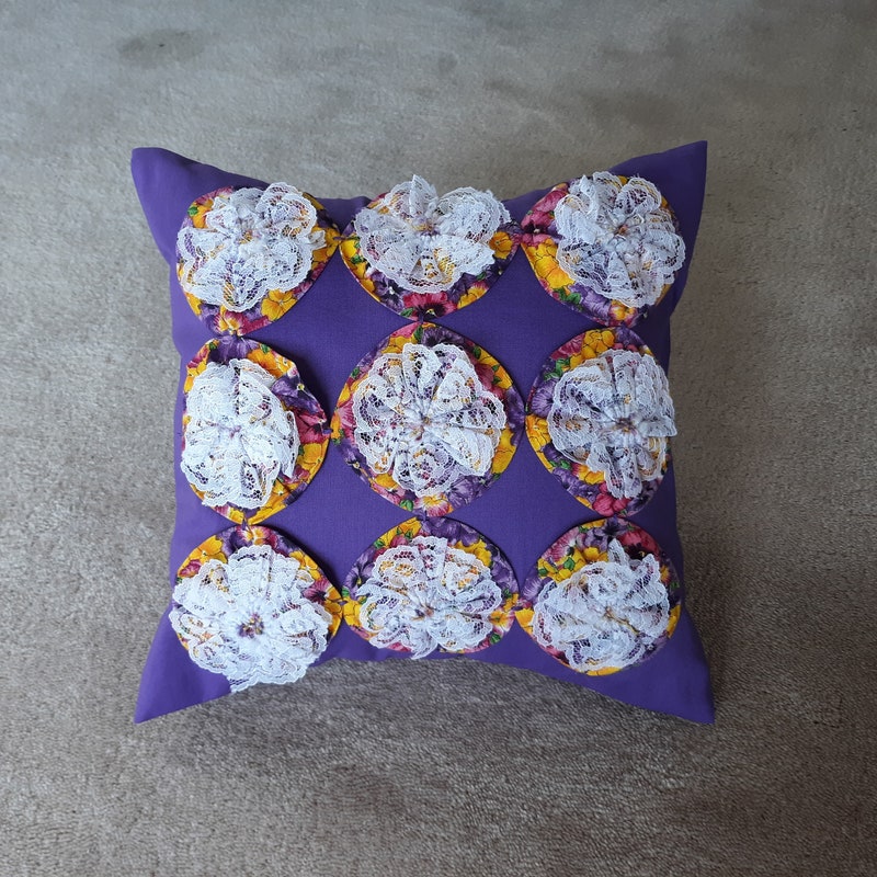 Yo Yo Pillow - Etsy
