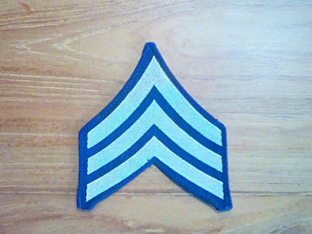 US Army Sergeant Chevron, Korean War Era, Early 1950's, Buff on Dark ...