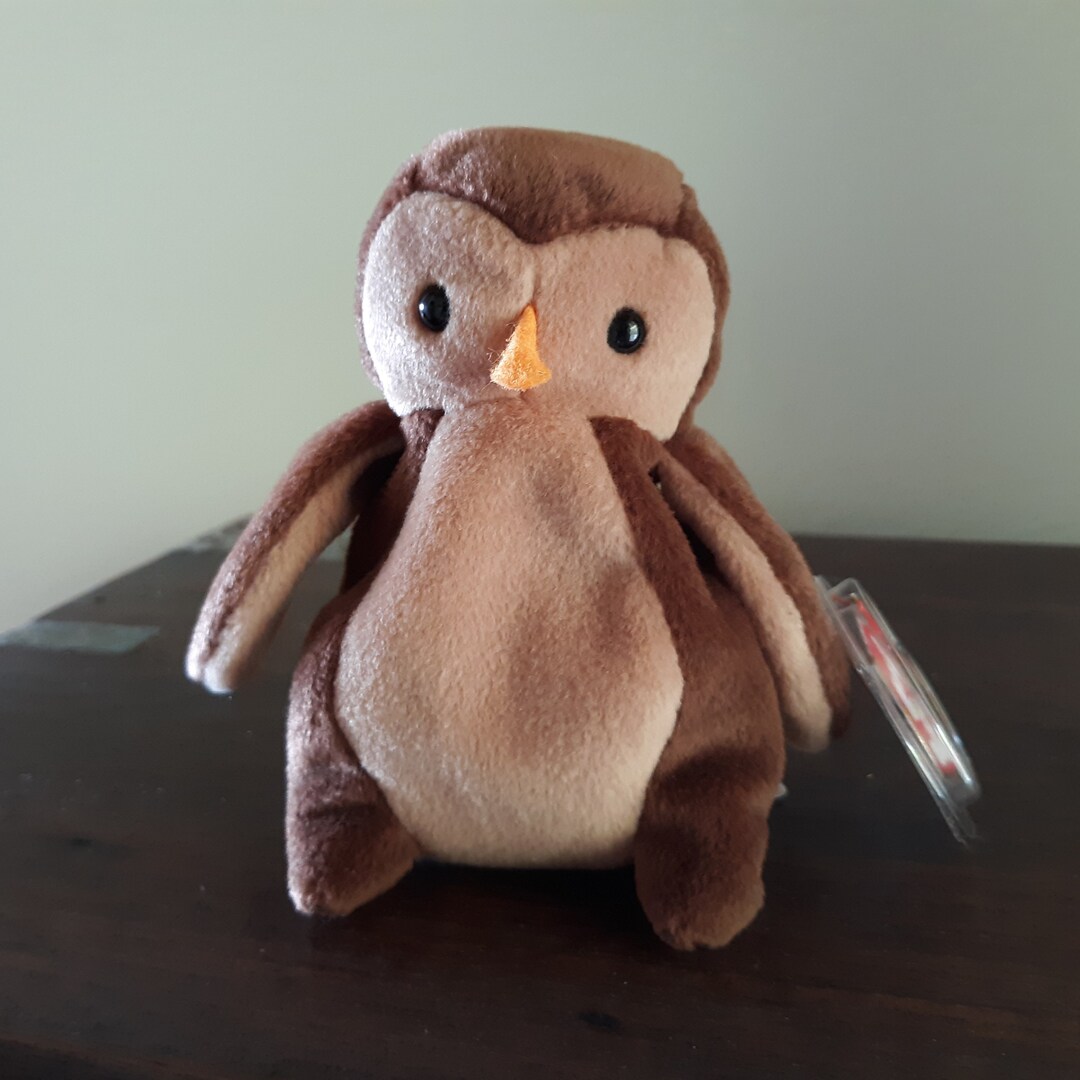 TY Beanie Baby Hoot, Owl Beanie Baby, Style 4073, 1995, With Tags ...