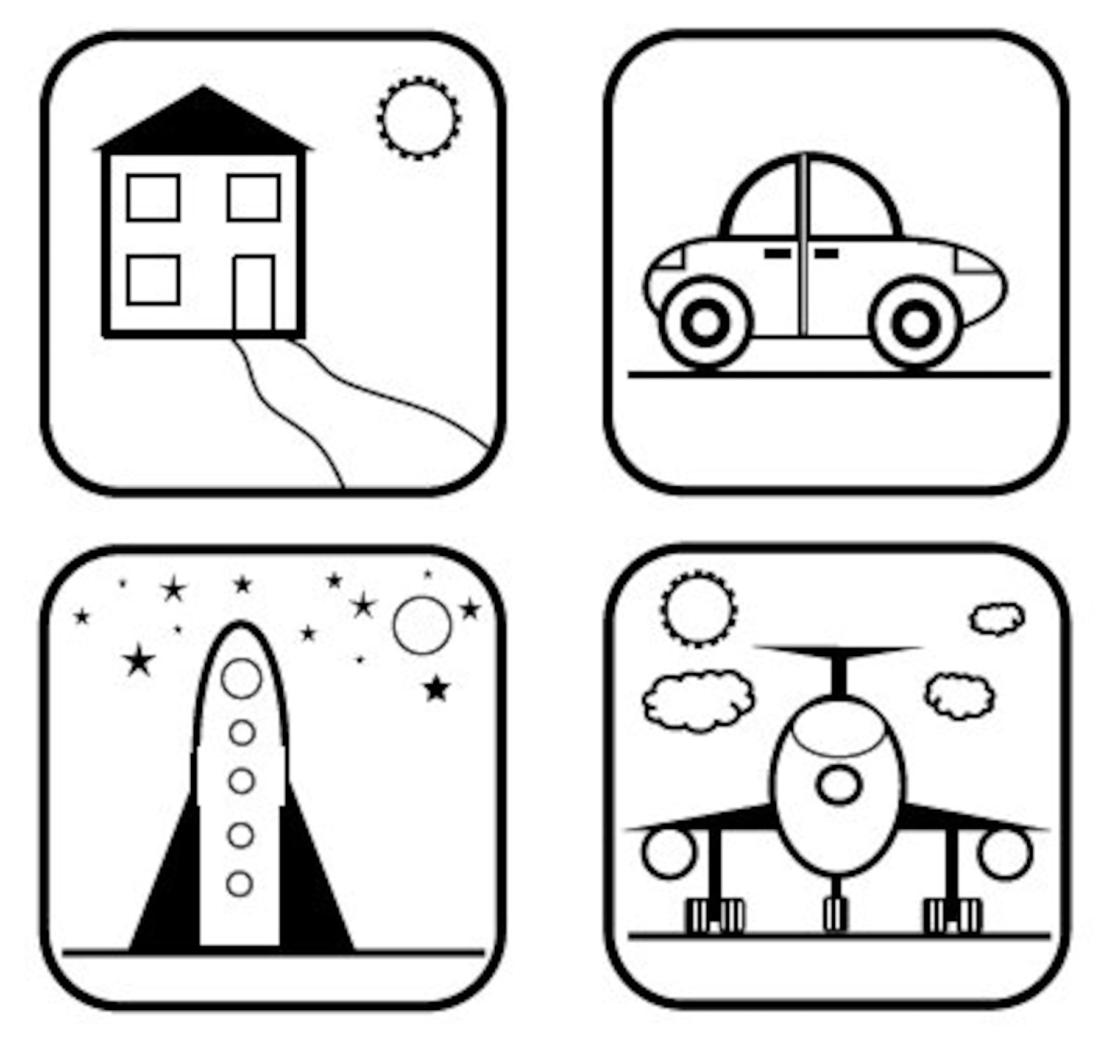 Contrast Play Cards, Black and White, Baby Play Card Printable, Newborn ...