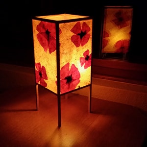 Orange Poppy Pop of Color Paper Accent Lamp - Etsy
