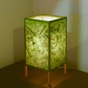 Choice of Color Banana Fiber Paper Table Lamp - Etsy