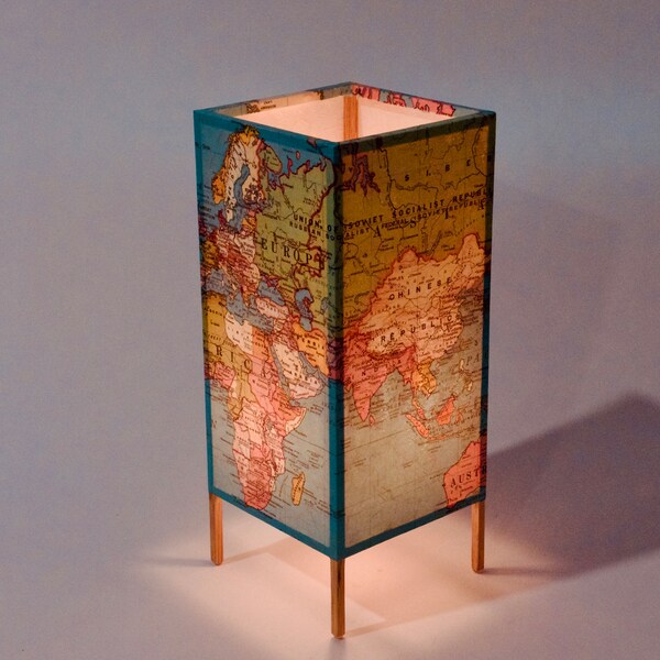 Map Lamp - Etsy