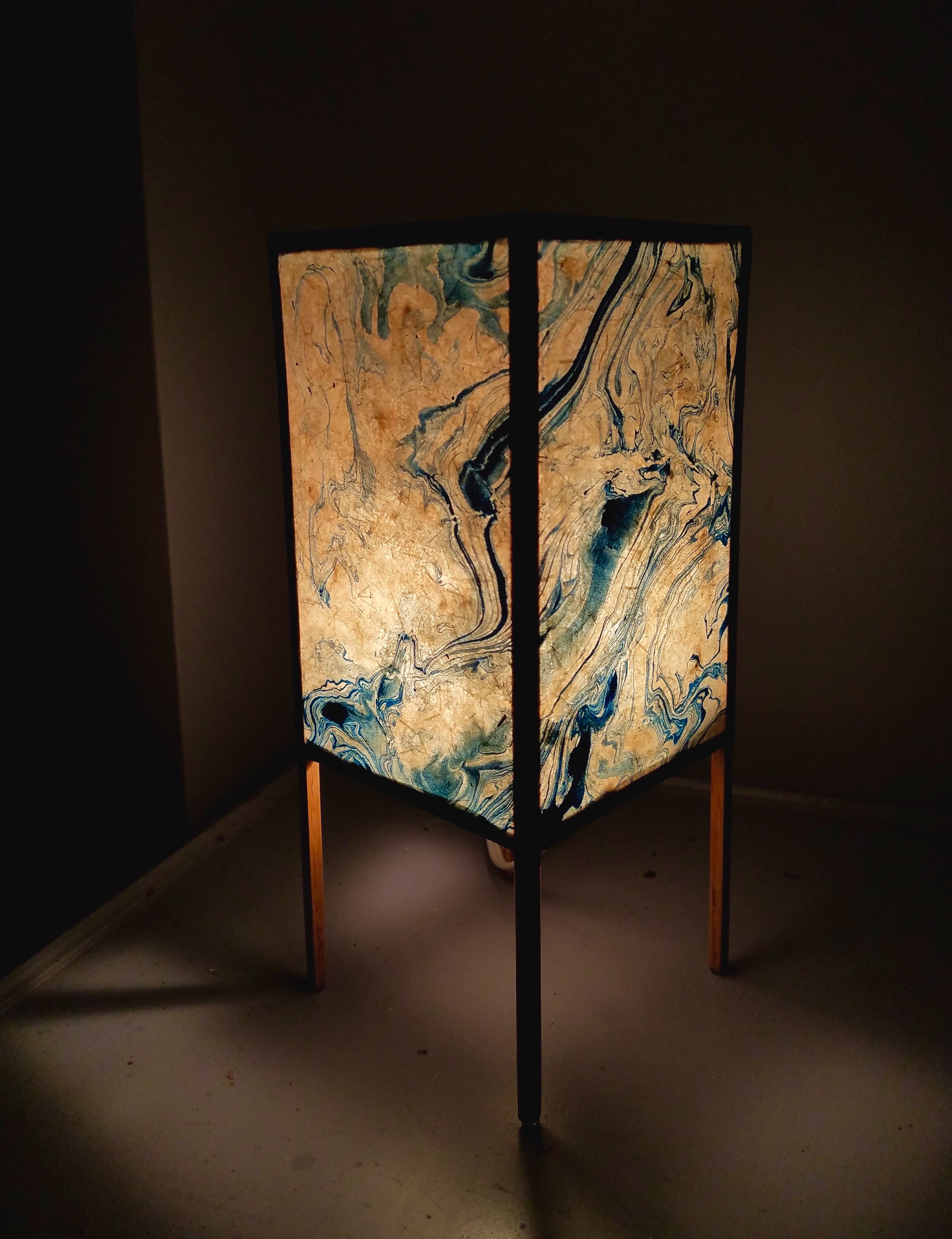 Paper Lamp Table Lamp Accent Lamp Mothers Day Marbled | Etsy