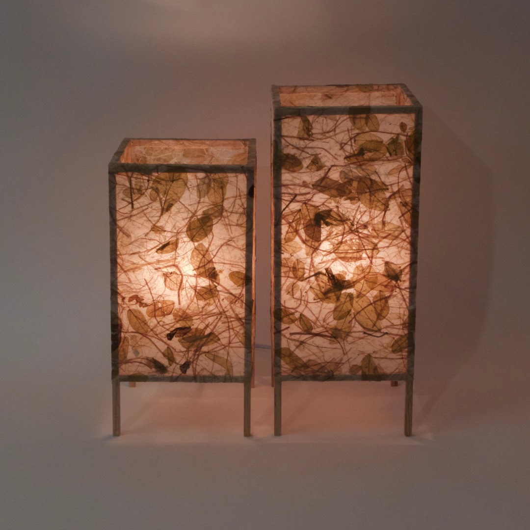 Neutral Botanical MCM Design Table or Accent Lamp - Etsy