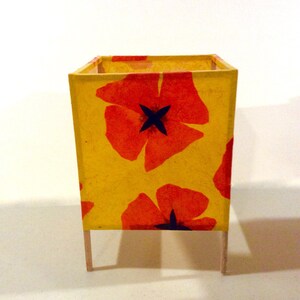 Orange Poppy Pop of Color Paper Accent Lamp - Etsy