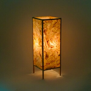 Handmade Marbled Paper Accent Lamp, Various Colors - Etsy