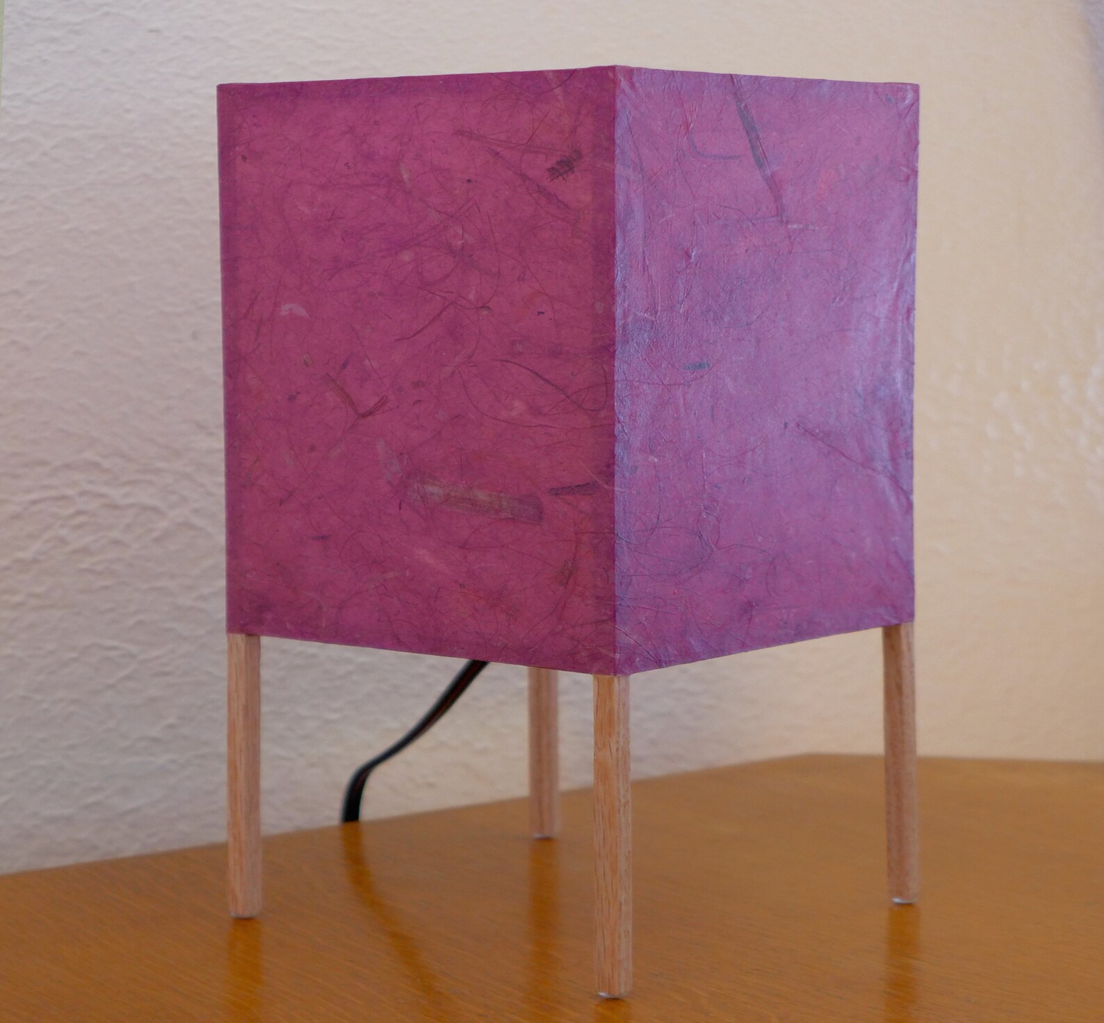 Choice of Color Banana Fiber Paper Table Lamp - Etsy