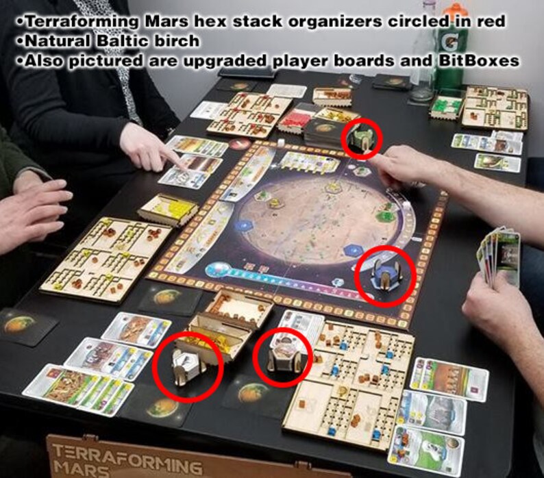 Stack organizer for Terraforming Mars hexagonal tiles | Etsy