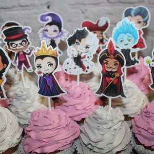 Disney Villains Inspired Cupcake Toppers - Maleficent - Urusula ...