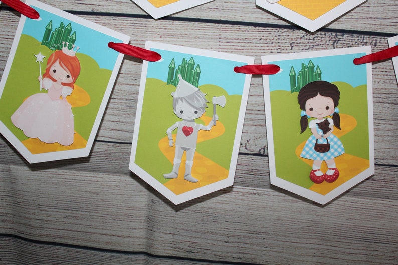 Wizard of Oz Inspired Birthday Banner - Dorothy- Toto - Wicked Witch ...