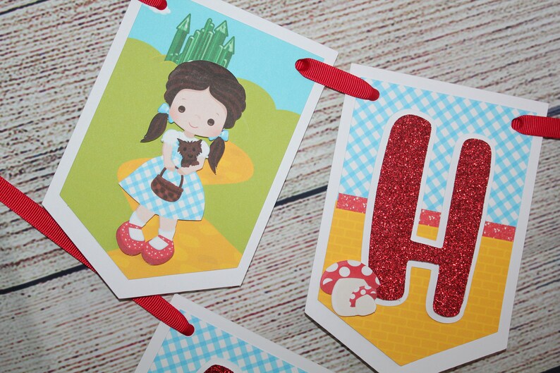 Wizard of Oz Inspired Birthday Banner Dorothy Toto Wicked - Etsy
