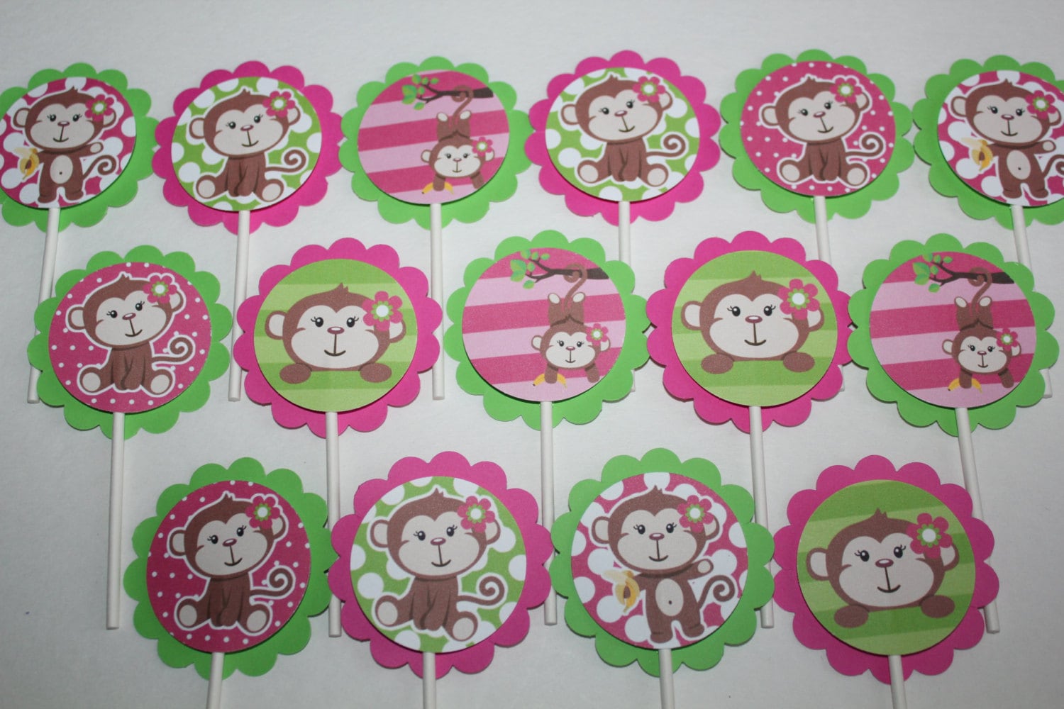 Monkey Cupcake Toppers - Etsy