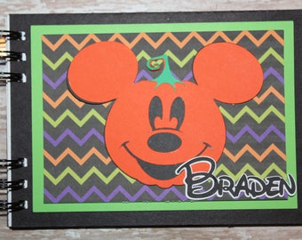 Personalized Disney Autograph & Photo Book Mickey Mouse Halloween Theme ...