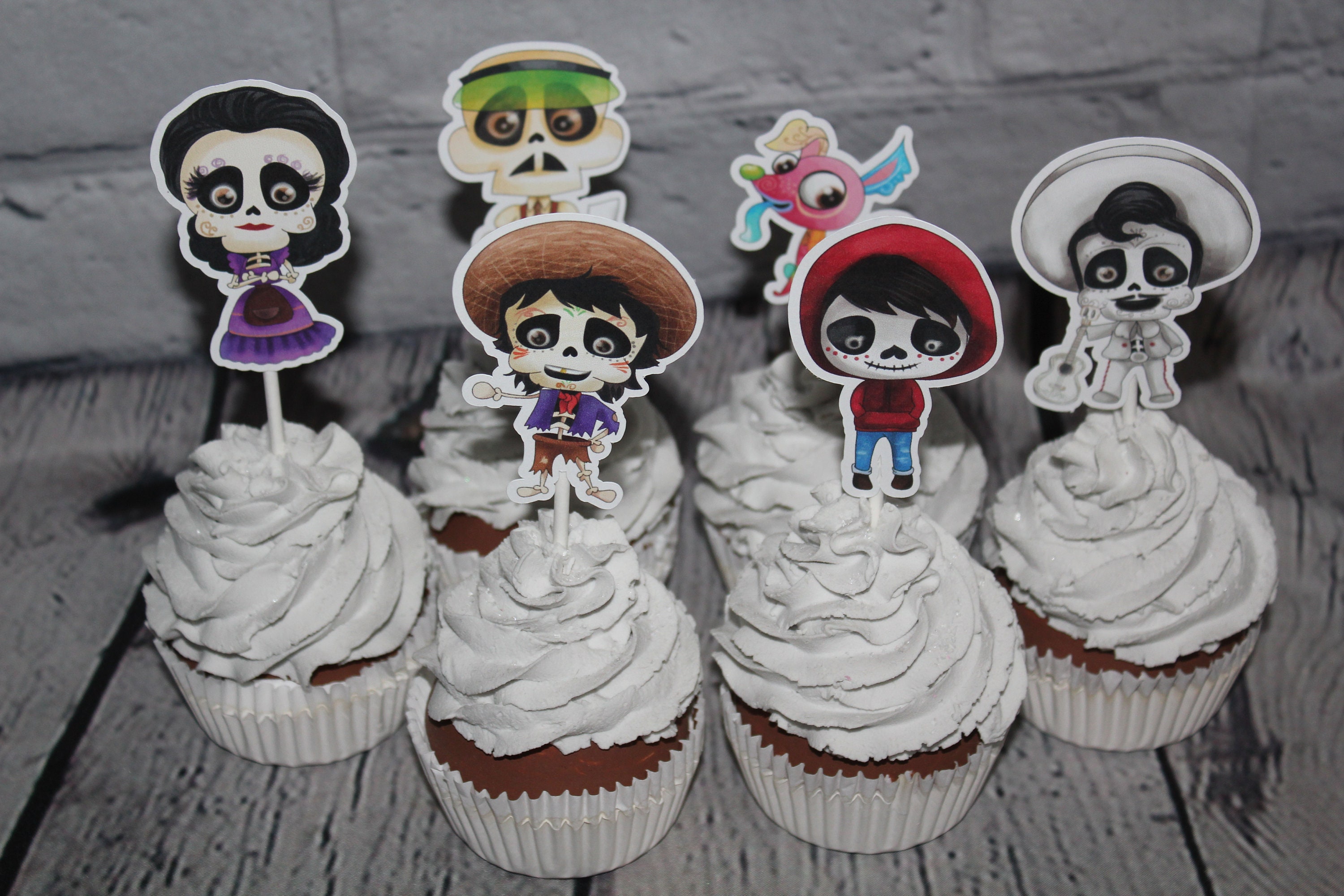 Coco Inspired Cupcake Toppers - Etsy