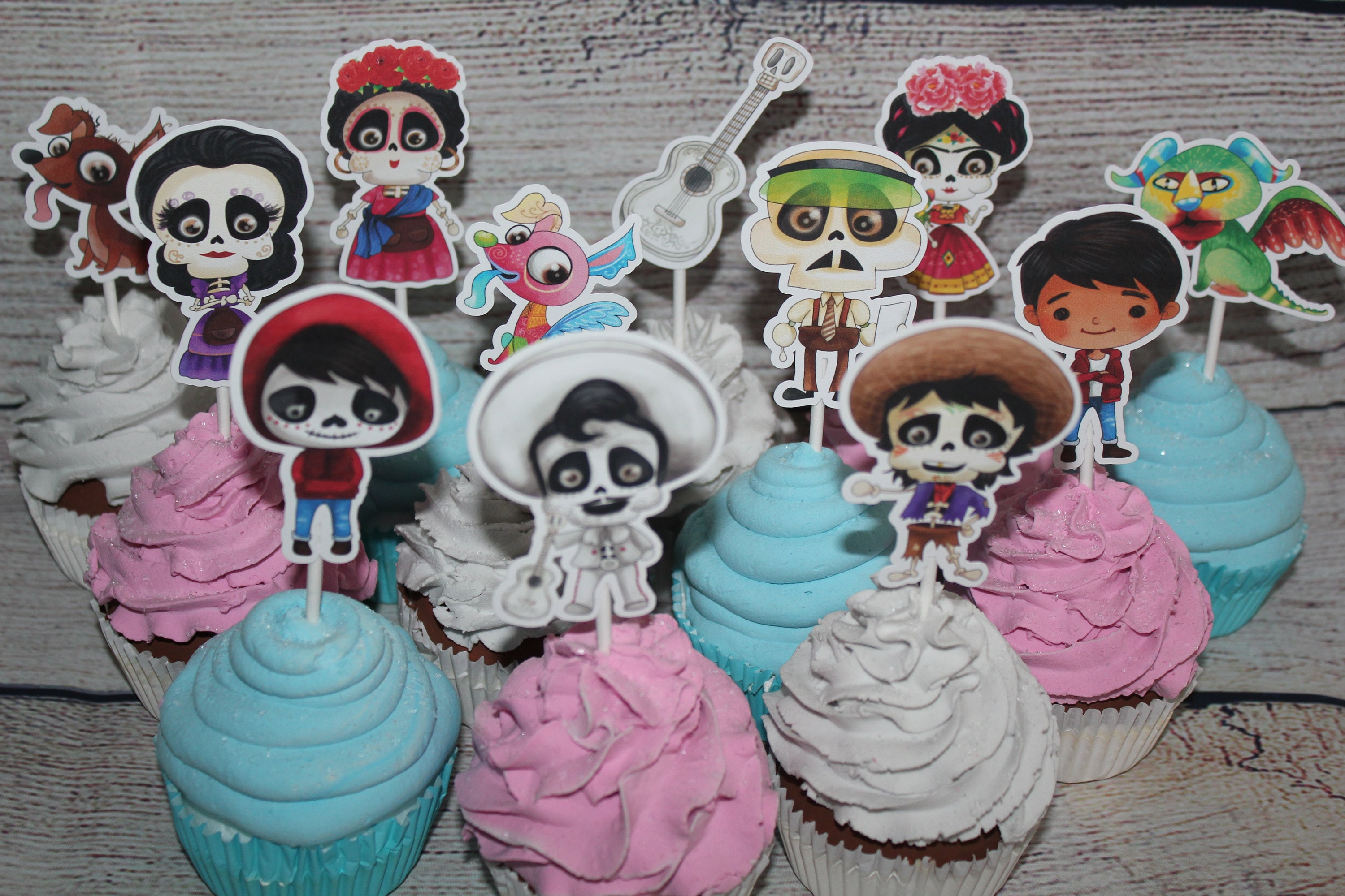 Coco Inspired Cupcake Toppers - Etsy