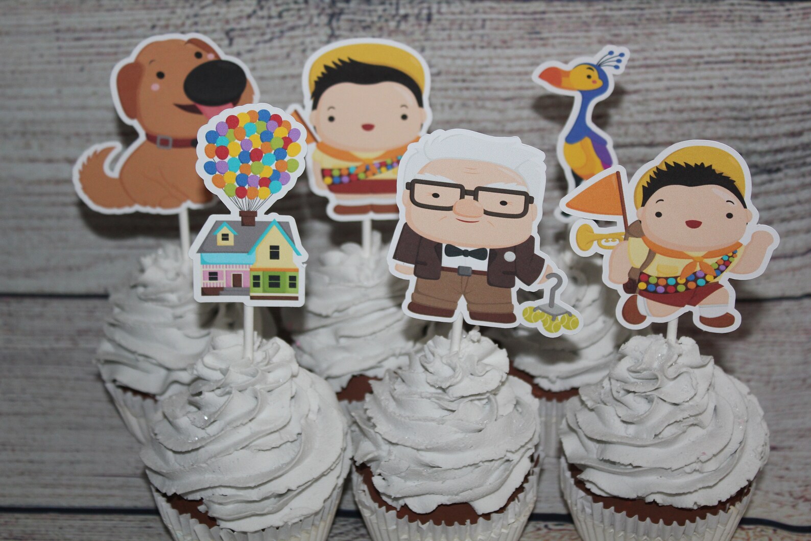 Disney's up Inspired Cupcake Toppers | Etsy