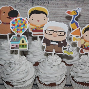 Disney's up Inspired Cupcake Toppers - Etsy
