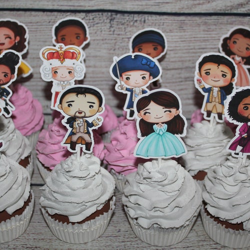 Hamilton Cupcake Toppers Set of 12. Hamilton Party Theme. - Etsy