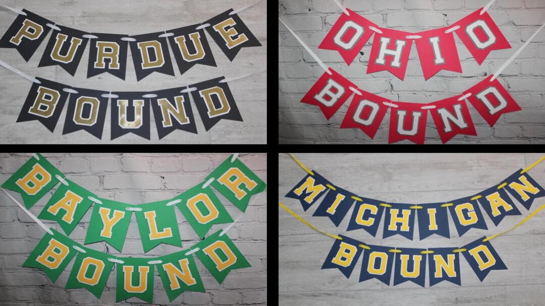 College Bound Banner College Graduation High School Graduation Custom ...