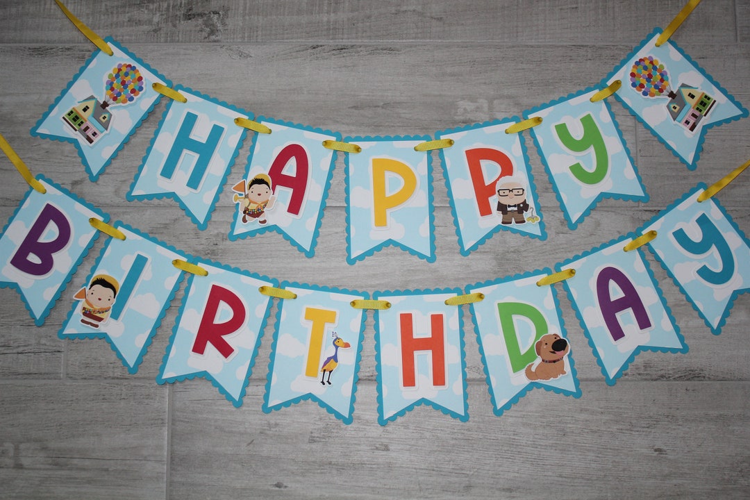 Disney UP Inspired Birthday Banner - Adventure Birthday Banner - Etsy