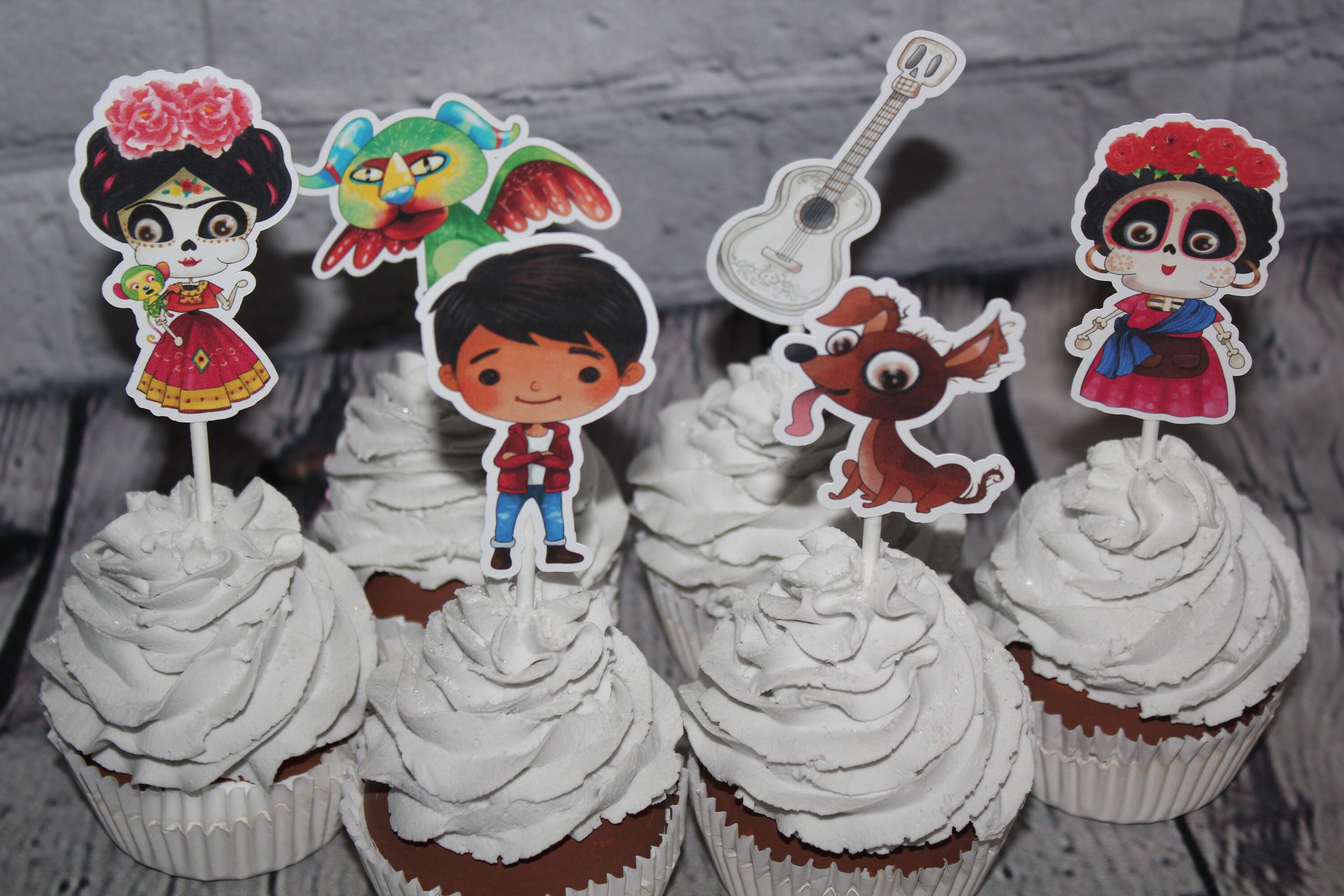 Coco Inspired Cupcake Toppers - Etsy