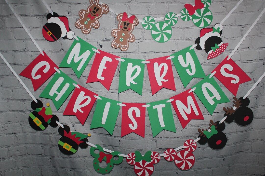 Disney Holiday / Christmas / Birthday Banner - Pick Your Mickey/minnie ...