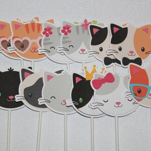 Cat - Kitten Faces Cupcake Toppers - Etsy