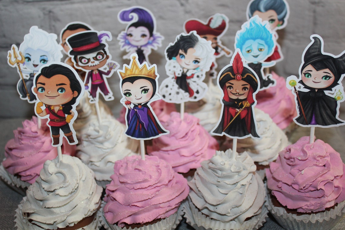 Disney Villains Inspired Cupcake Toppers - Maleficent - Urusula ...