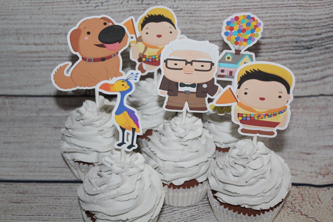 Disney's up Inspired Cupcake Toppers - Etsy
