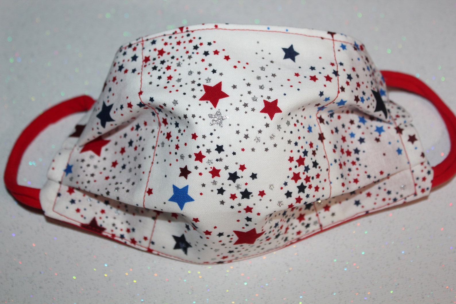 Patriotic Red White & Blue Stars Face Mask Washable | Etsy
