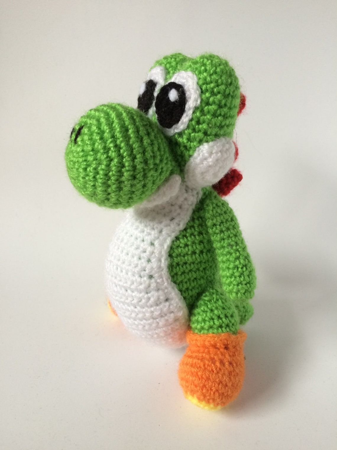 Yoshi Crochet Yarn Amigurumi 20 Cm Tall 7 3/4 Mario - Etsy
