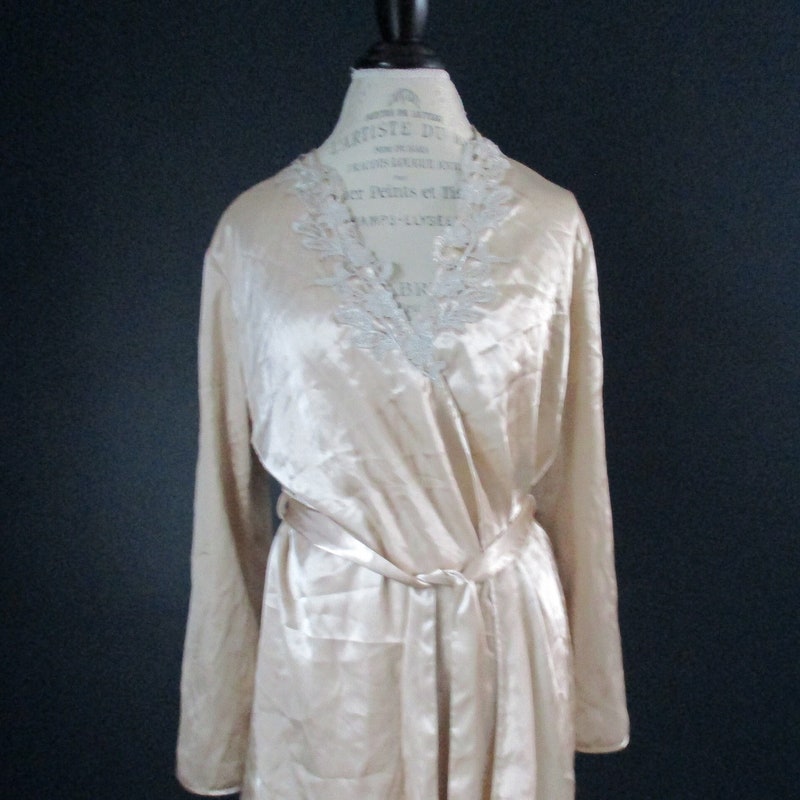 Floral Satin Robe - Etsy