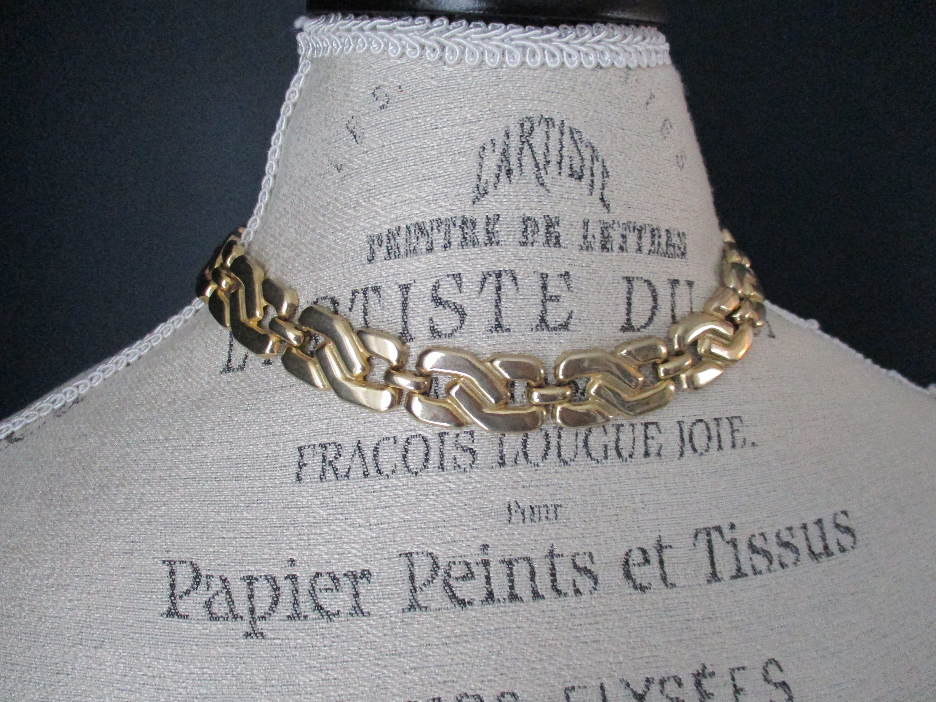 Vintage Virola Chunky Goldtone Chain Necklace 18 Inch - Etsy