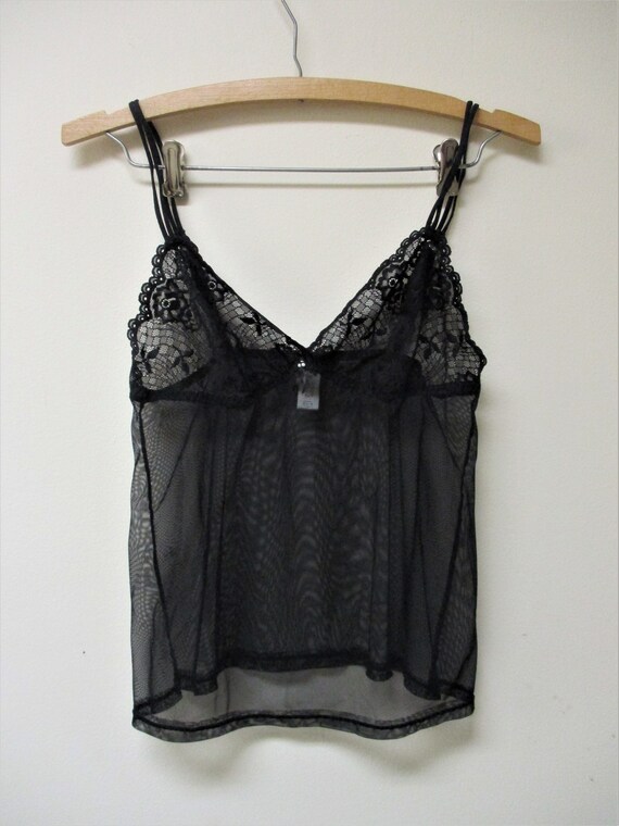 Black Lace Lingerie Tank Wacoal Lingerie Sheer Lace - Etsy