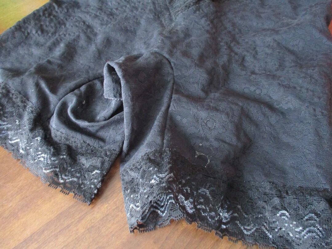 Vintage Rago of NY 90s Black Lace Highwaist Shapewear Garterbelt ...