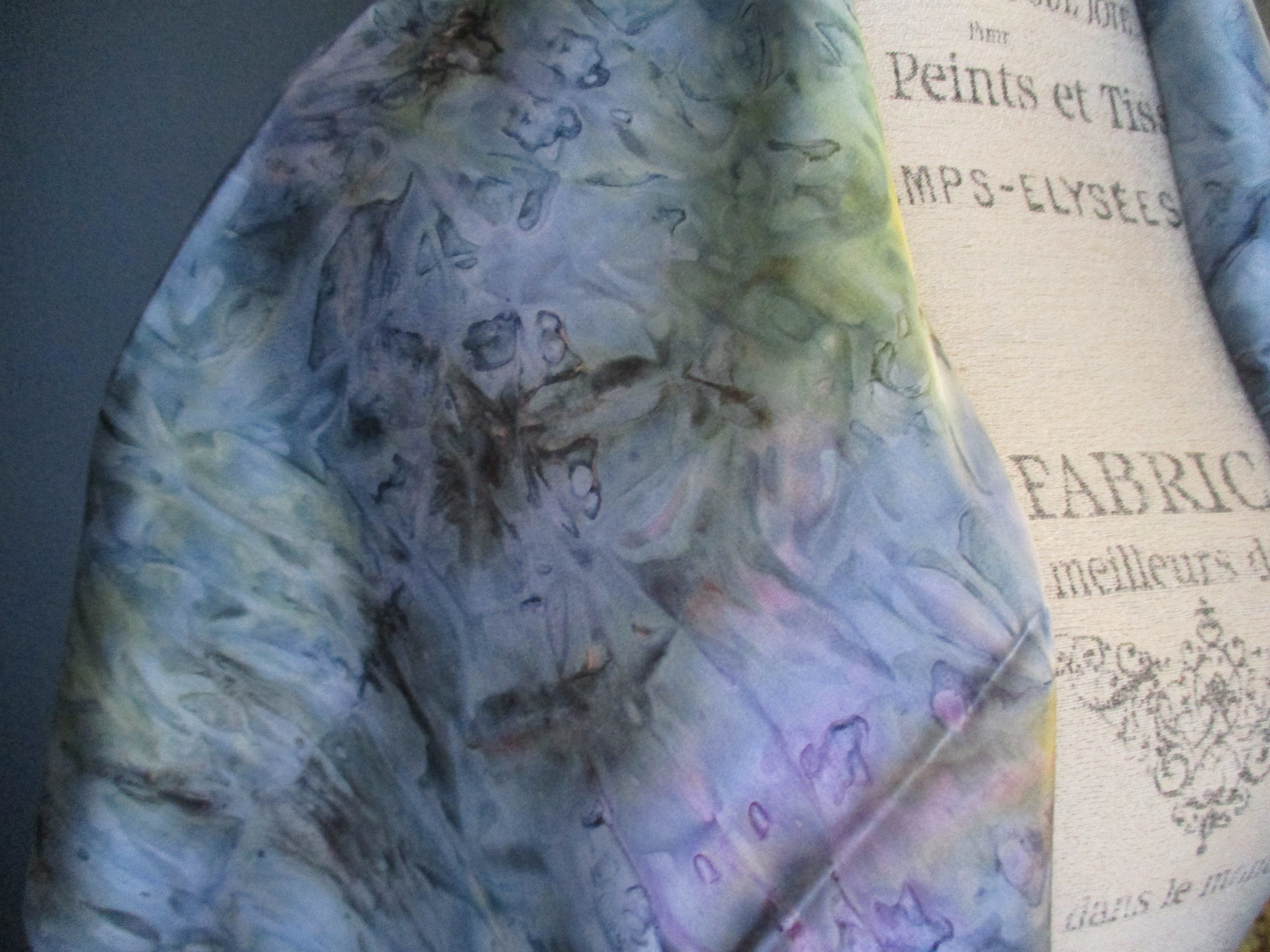Vintage Muted Green Blue Purple Tie Dye Painted Watercolor - Etsy