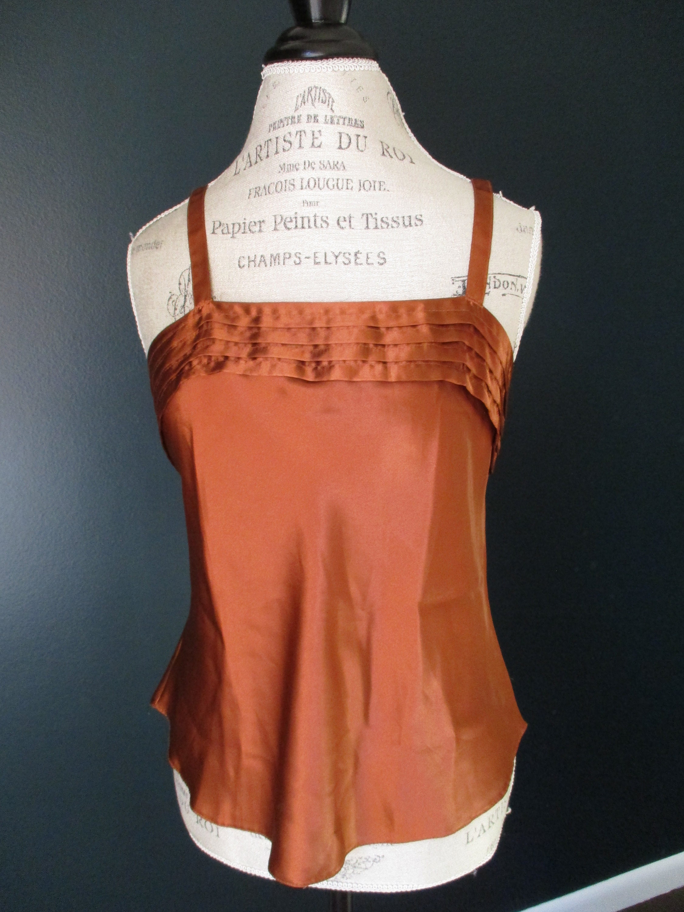Vintage Lucie Ann Burnt Orange Cami Pleated Bust Lingerie - Etsy
