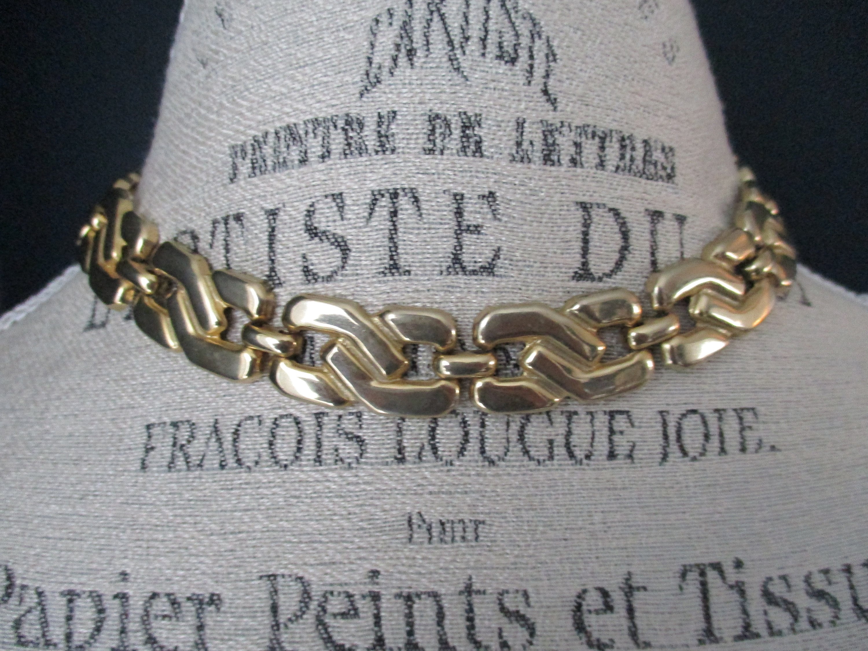 Vintage Virola Chunky Goldtone Chain Necklace 18 Inch - Etsy